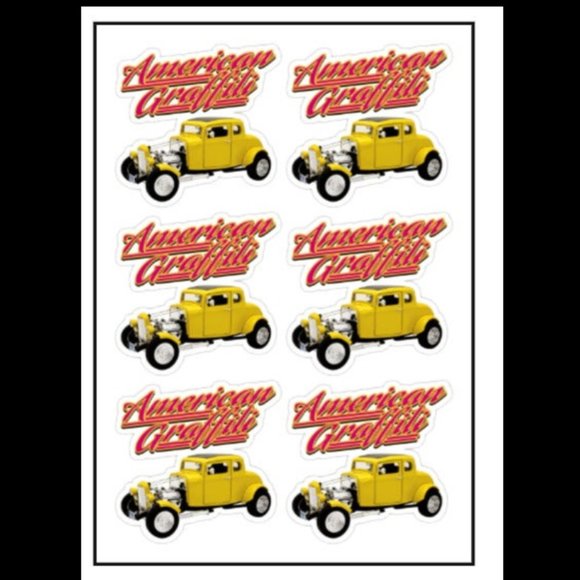 Design | American Graffiti Hot Rod Laminated Vinyl Stickers 1549 | Poshmark